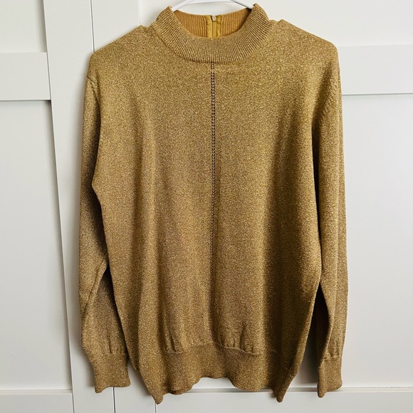 Sweaters | Vintage Ancora Gold Sparkle Sweater | Poshmark
